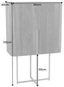 Designová vysoká komoda Daichi 125 cm mango