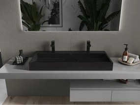 Mexen Ava umyvadlo na desku z konglomerátu 2/O 100 x 46 cm, černé - 23011072