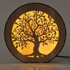 Strom života LED lampa | Dřevěná dekorace domova| SENTOP LED0602