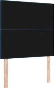 Výškově nastavitelné čelo postele s čelo Modrá 90 cm textil 3337801