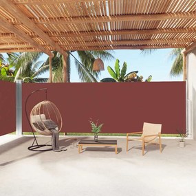 Zatahovací boční markýza hnědá 200 x 1 000 cm 318045
