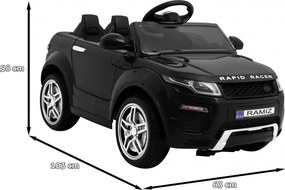 Ramiz Elektrické autíčko Rapid Racer pro děti, černé SUV + dálkové ovládání