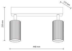 Bodové svítidlo TUNE 2xGU10/10W/230V černá/hnědá