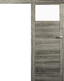 posuvné interiérové dveře na stěnu vasco doors TEO model 2 Průchozí rozměr: 70 x 197 cm, Orientace dveří: Levé dveře, Dekor: Dub Aljaška