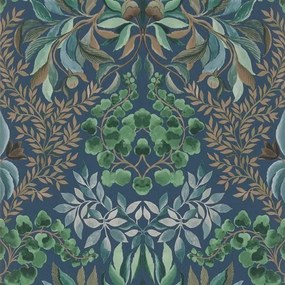 Květovaná tapeta KARAKUSA Designers Guild Odstín Tapety: Blue Green PDG1157/06