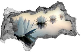 Wallmuralia Samolepící díra na stěnu Květy lotosu 95x73 cm