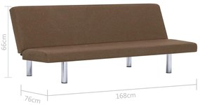 vidaXL 282195 Marketos Sofa Bed Brown Polyester