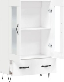 vidaXL Skříň highboard 69,5 x 31 x 115 cm kompozitní dřevo [828292] Barva: bílá s vysokým leskem