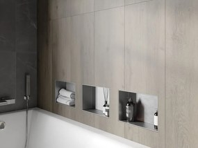 Mexen X-Wall-NR nástěnná police bez límce 30 x 20 cm, inox - 1911302010