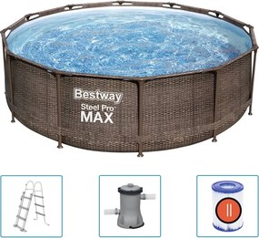 Bestway Bazénový set Steel Pro MAX Deluxe Series kruhový 366 x 100 cm
