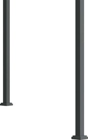 Outsunny pergola altán zastřešení terasy s posuvnou střechou 298x213x221cm polyester černá šedá pro zahradu a terasu |