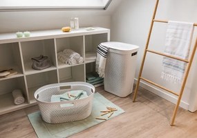 CURVER INFINITY DOTS 39L koš na čisté prádlo - bílý