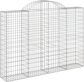 Klenuté gabionové koše 6 ks 200x30x140/160cm pozinkované železo 3146156