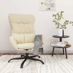 Relaxační křeslo krémové textil 341178