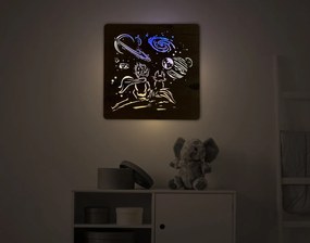 Li-Go "Malý princ" světelný obraz s baterií 42x42 cm provedení povrchu: bříza