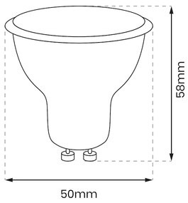 LED žárovka GU10 neutrální 4000k 9w 900 lm