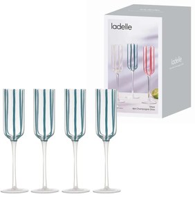 Skleničky v sadě 4 ks na sekt 180 ml Stripe – Ladelle