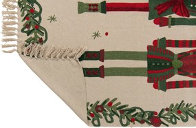 Režný přehoz na postel s motivem louskáčků Nutcrackers – 170*130*1 cm