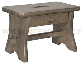 Drewmax KT255 - Dřevěná stolička v.25cm - Šedá