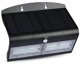 LED Solární nástěnné svítidlo se senzorem LED/7W/3,7V 4000K IP65 4000 mAh černá