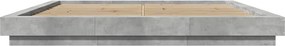 Rám postele betonově šedý 180 x 200 cm kompozitní dřevo 3281171
