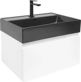 Koupelnová skříňka s umyvadlem SAT B-WAY 59x30x45 cm bílá lesk BWAY60WU2BB