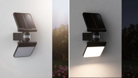 P 94609 Solární LED osvětlení zdí Lesla pohybové čidlo (IR) IP65 hranaté 150x130mm 3000K 12,5W antracit umělá hmota - PAULMANN