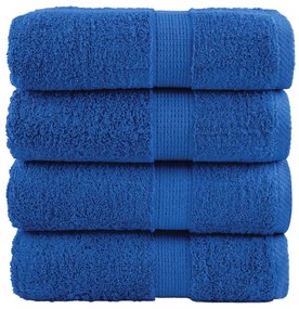 Prémiové ručníky pro hosty SOLUND 4 ks modré 30x50 cm 600 g/m² 137183