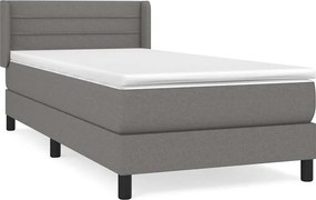 Box spring postel s matrací tmavě šedá 80 x 200 cm textil 3129746
