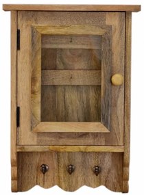 Indický nábytek - Skříňka na klíče Devi 35x50x10 z mangového dřeva Mango natural