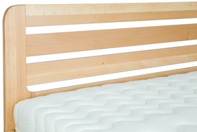 Drewmax LK189 200x200 cm dřevěná postel masiv buk dvojlůžko