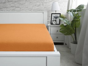 XPOSE® Jersey prostěradlo Exclusive - oranžové 180x200 cm