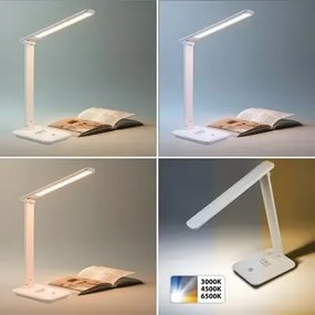 MCE616W / Stolní LED lampička / 9 W / Qi nabíjení