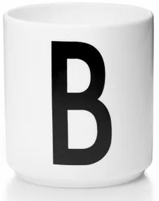 Porcelánový hrnek s písmenem B, bílá Design Letters