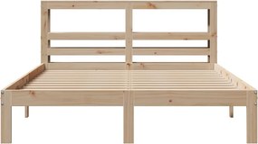 Rám postele s čelem 140 x 190 cm masivní borovice 3306039