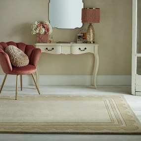 Ručne všívaný kusový koberec Lois Scallop Natural, 160x230, béžová, chodba / predsieň, Flair Rugs