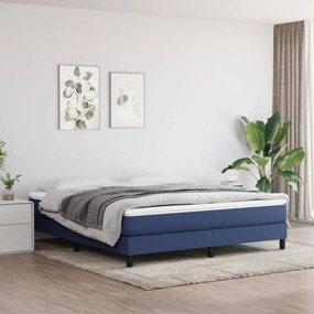 Rám postele s boxspringem modrý 180 x 200 cm textil 3120538