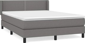Box spring postel s matrací tmavě šedá 140x200 cm textil 3129634