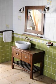 SAPHO BRAND retro umyvadlová skříňka 100x73x50cm, mořený smrk BA101S