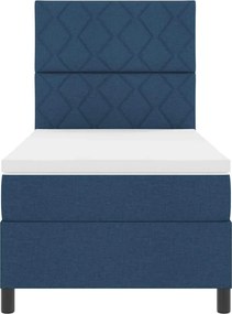 Postel s boxspringem s čelo Modrá 90 x 200 cm textil 3339440