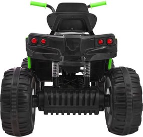 Ramiz Dětská čtyřkolka ATV na baterie černo-zelená + EVA kola + MP3 rádio + LED + pomalý start