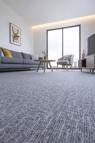 Vopi, Metrážový koberec Alassio modrošedý - neúčtujeme odřezky z role, na míru, šíře 2m,3m,4m, modrá, filc, kuchyně