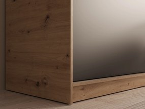 ADRK Furniture Šatní skříň s zrcadlem Hailey 180 SW-HAI-180-AB