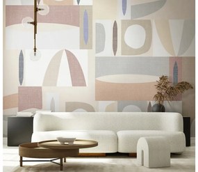 Marburg Moderní minimalistická tapeta GEOMETRIE barevná Zvolte variantu: část A (212 cm)