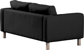 Potah na pohovku IKEA  Karlstad 2-místná, nerozkládací, krátký barva černá látka pletený vzor
