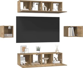 Sestava TV skříněk 6 ks Artisanový dub Kompozitní dřevo 3393401