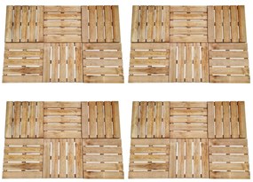 vidaXL 24 ks terasové dlaždice 50 x 50 cm dřevo hnědé