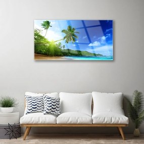 akrylový obraz Pláž Moře Palma Krajina 100x50 cm