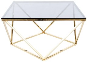 Konferenční stolek Sixta (sklo + zlatá). 1050811