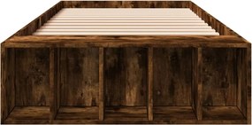 Rám postele kouřový dub 100 x 200 cm kompozitní dřevo 3280605